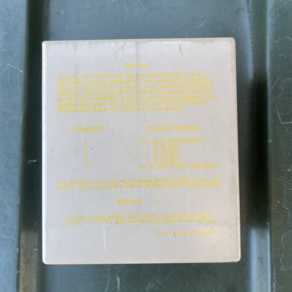 Bren-tronics BB-2590/U Rechargeable Battery, Lithium Ion, **Read ...