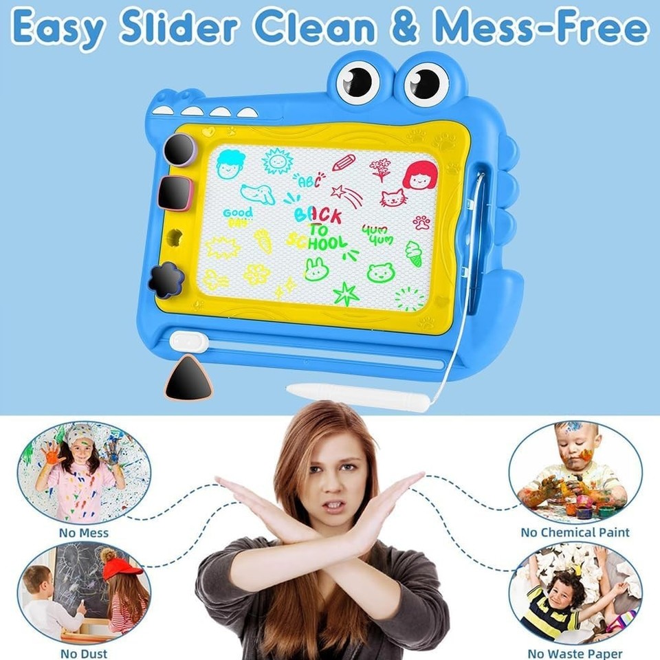 SGILE Magnetic Drawing Board for Kids, Colorful Erasable Doodle Board ...