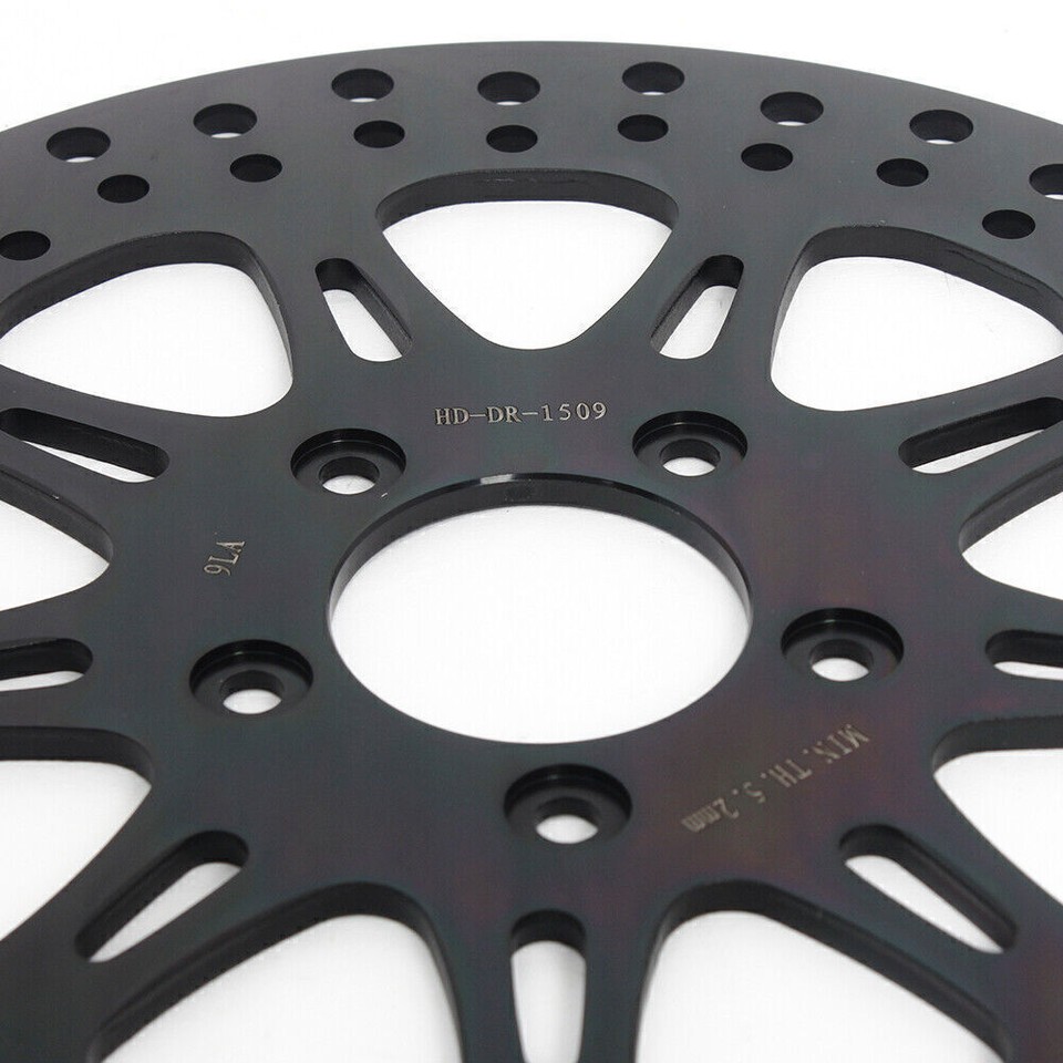 Black Front & Rear 11.8" Brake Rotors for Harley Dyna Low Rider FXDL ...