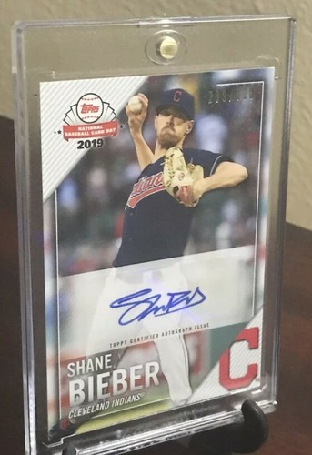 2019 Topps National Baseball Card Day RC Shane Bieber Autograph AUTO ...