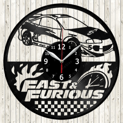 Fast & Furious Movie Vinyl Record Wall Clock Decor Handmade 1102 | eBay