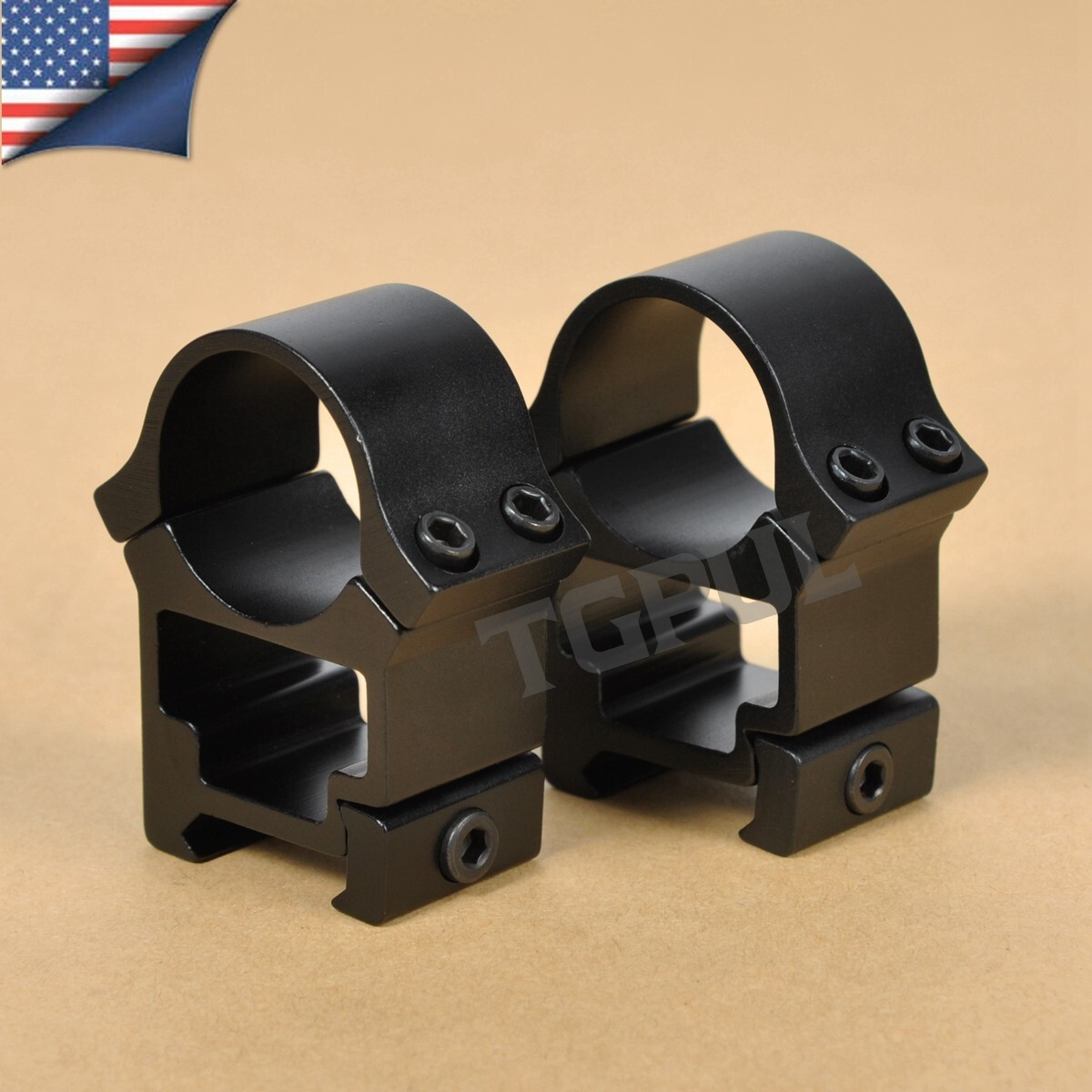 High Profile 25.4-30mm Scope Rings 20mm Picatinny Rail Scope Mount ...