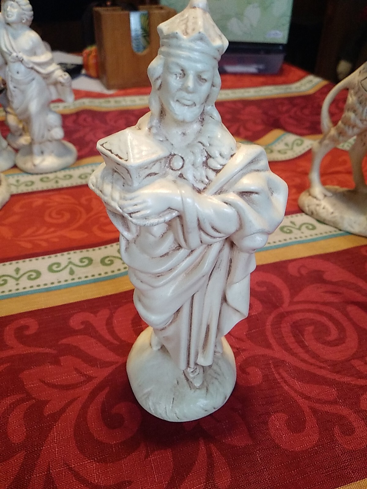 Atlantic Mold Nativity Set Sepia/White Ceramic Vtg Christmas 14 Pieces ...