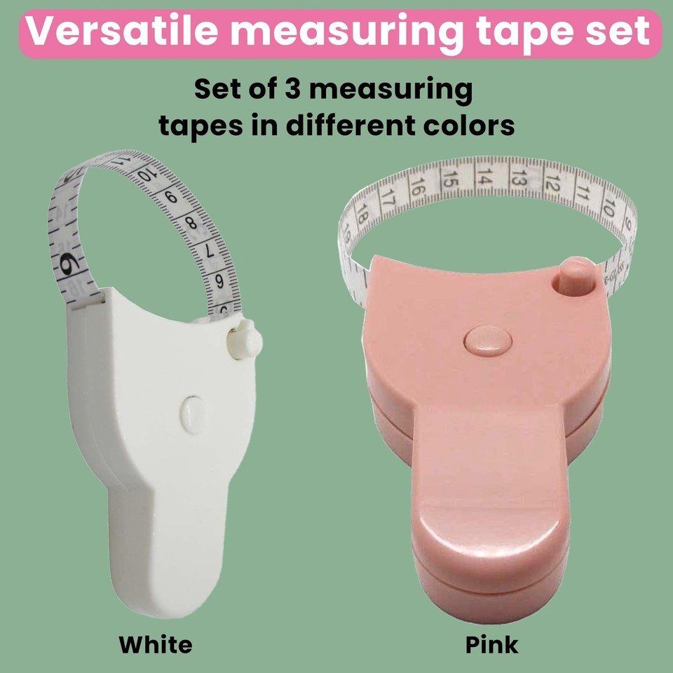 Body Measuring Tape Set (Pack of 2) - Telescopic Measuring Tool - Sele ...