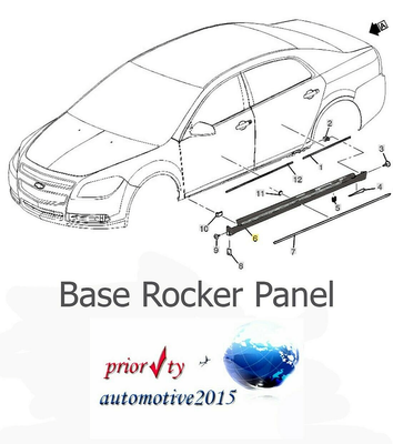 2008-2012 Chevrolet Malibu Exterior Rocker Panel Molding Driver LH ...