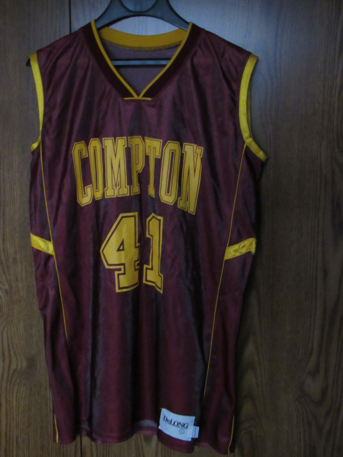 COMPTON HIGH SCHOOL BASKETBALL JERSEY # 41 DELONG WOMEN'S SIZE LARGE ...
