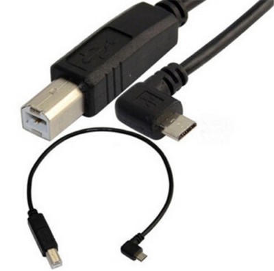Micro USB Angled OTG to USB-B Printer Scanner Hard Disk Cable | eBay UK