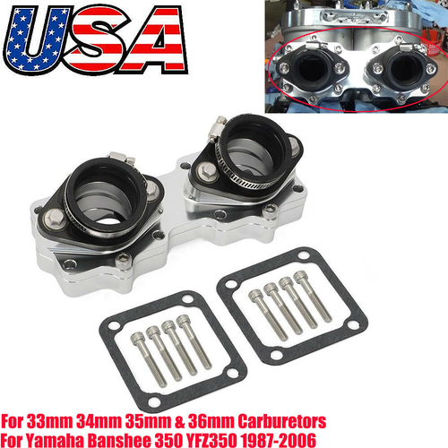 Carburetor Billet Intake Manifolds Boots For Yamaha Banshee 350 YFZ350 ...