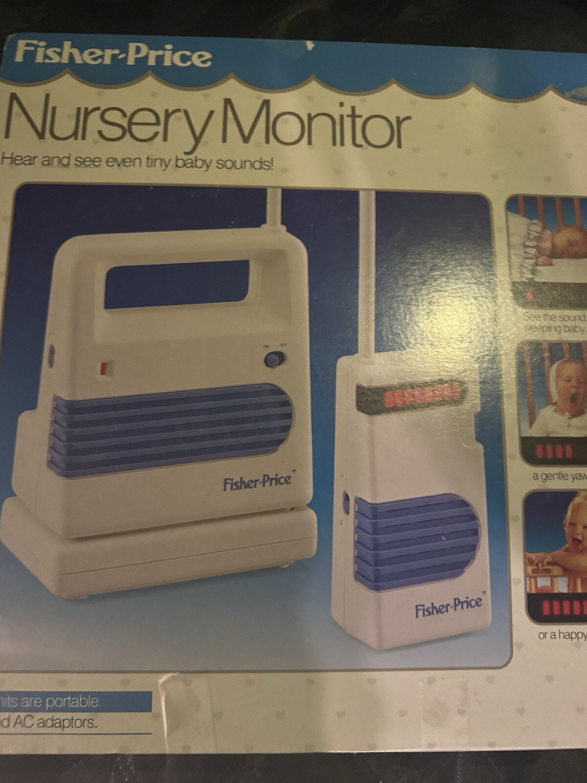 Vintage Fisher-Price 1989 Nursery Baby Monitor Model 1510 Plug. Tested ...