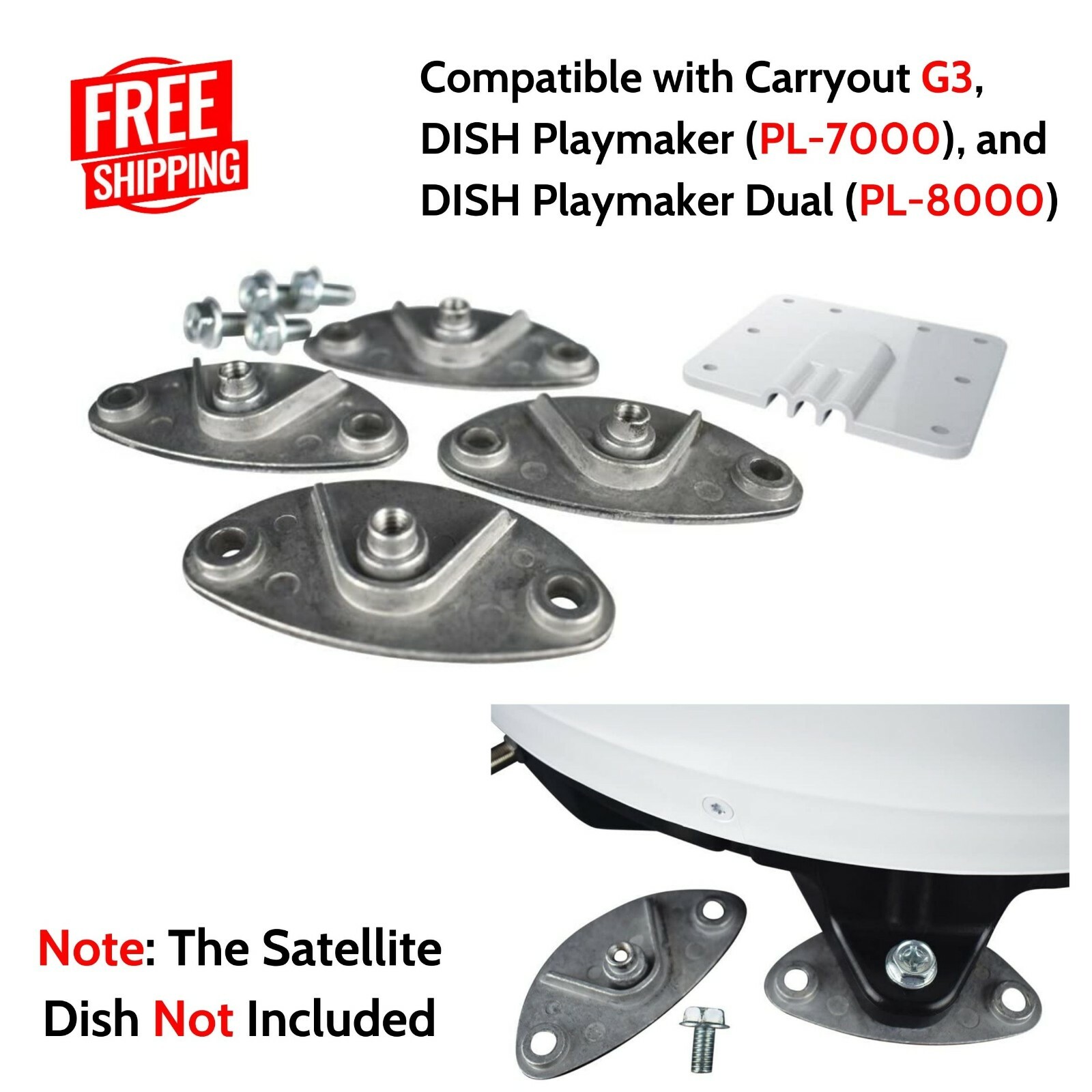 RV Camper Roof Mount Kit Bracket Satellite Antenna Carryout G3 DISH ...
