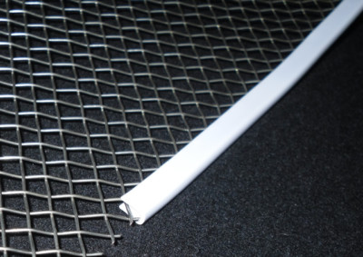 Flexible Edge trim - woven wire mesh, edging, white, brown or black pvc ...