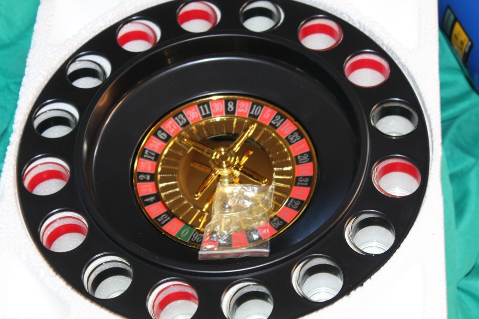 Crystal Clear Game Night Roulette With Shot Glasses | eBay