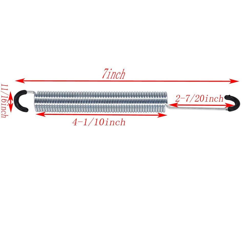 7-Inch Recliner Sofa Mechanism Tension Springs Pack of 2 Long Neck Hook ...