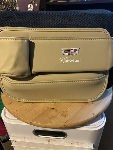 Leather Tan Car Gap Inserted Storage Organizer With Bottle Holder ...