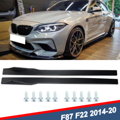 Side Skirts Carbon Firber Color For BMW 2 SERIES F87 F22 F23 F44 2014 ...