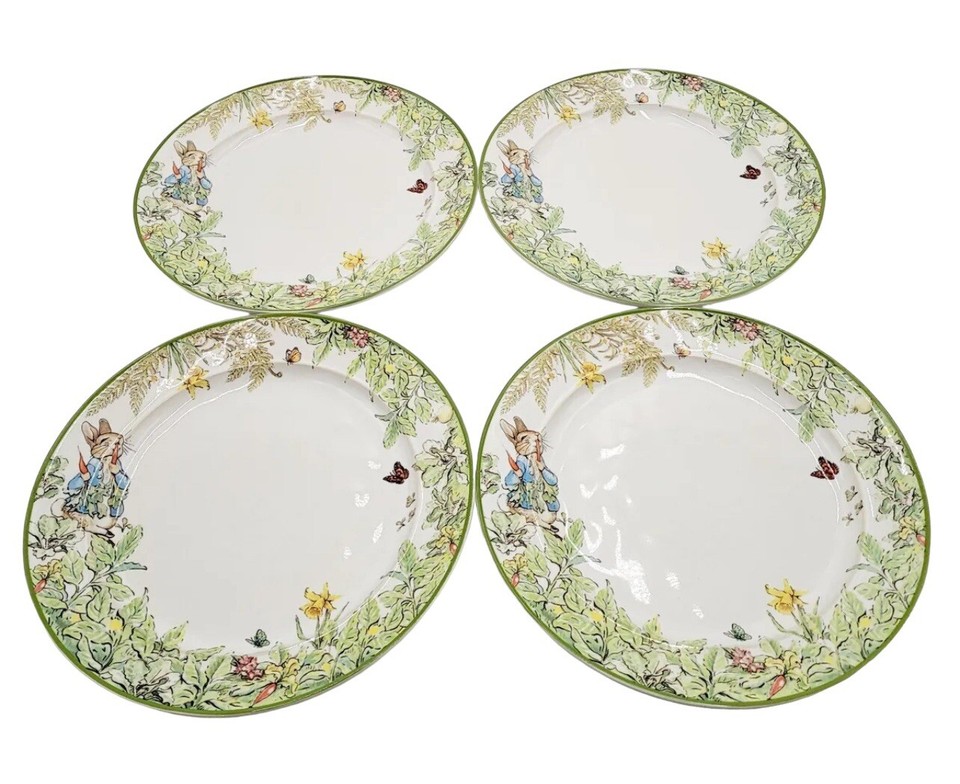 Williams Sonoma Peter Rabbit 4 Dinner Plates & 4 Salad Plates Easter | eBay