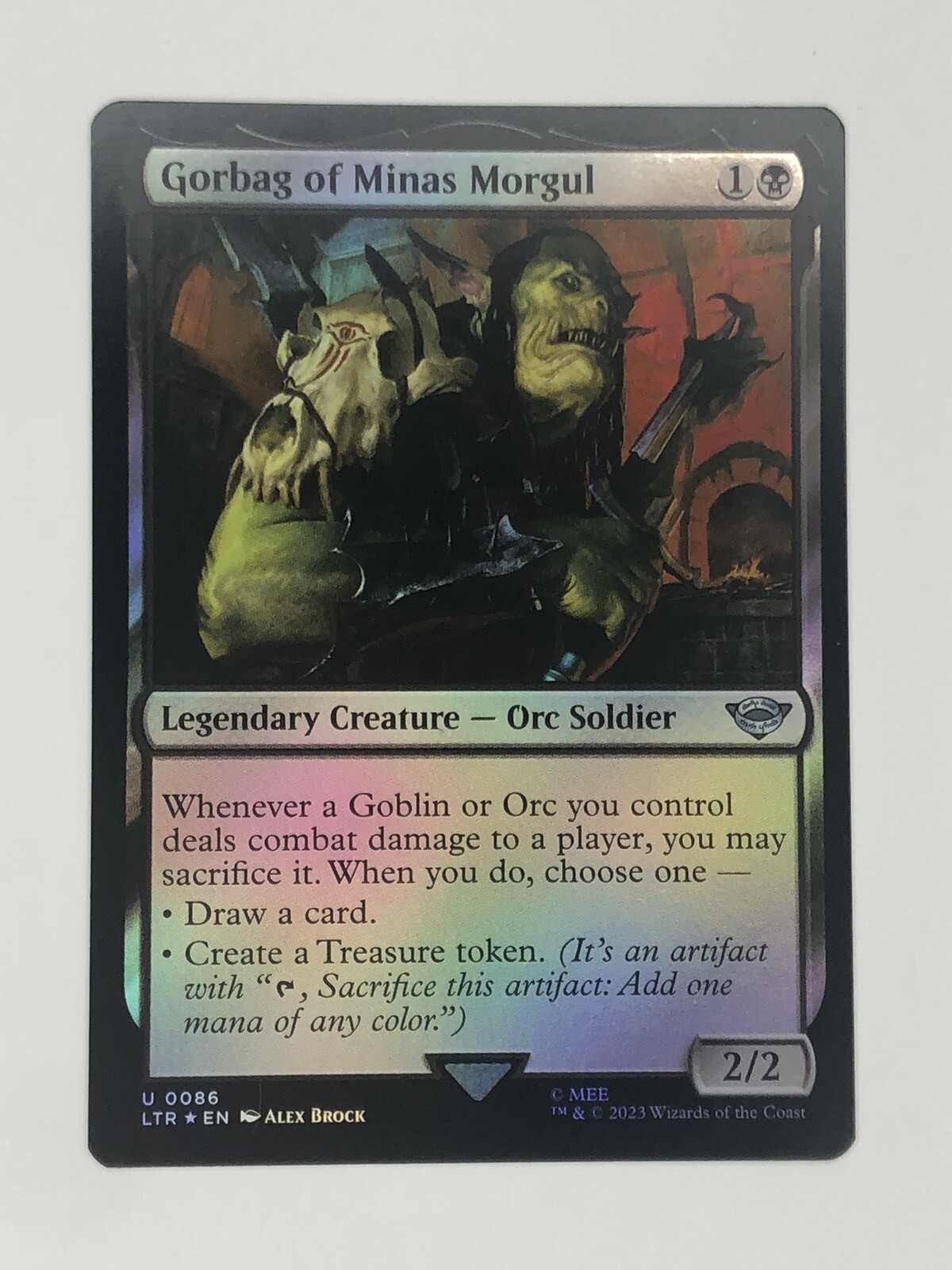 MTG LTR Magic The Gathering Gorbag of Minas Morgul Foil 0086 Mint ...