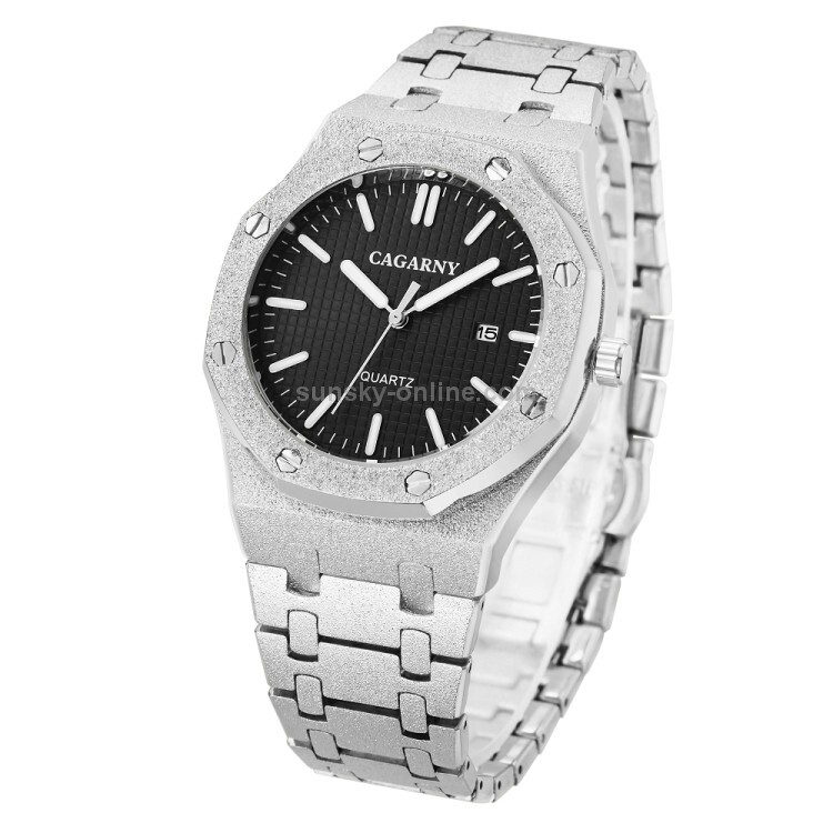 CAGARNY 6885 Octagonal Dial Quartz Dual Movement Watch Men Stainless ...