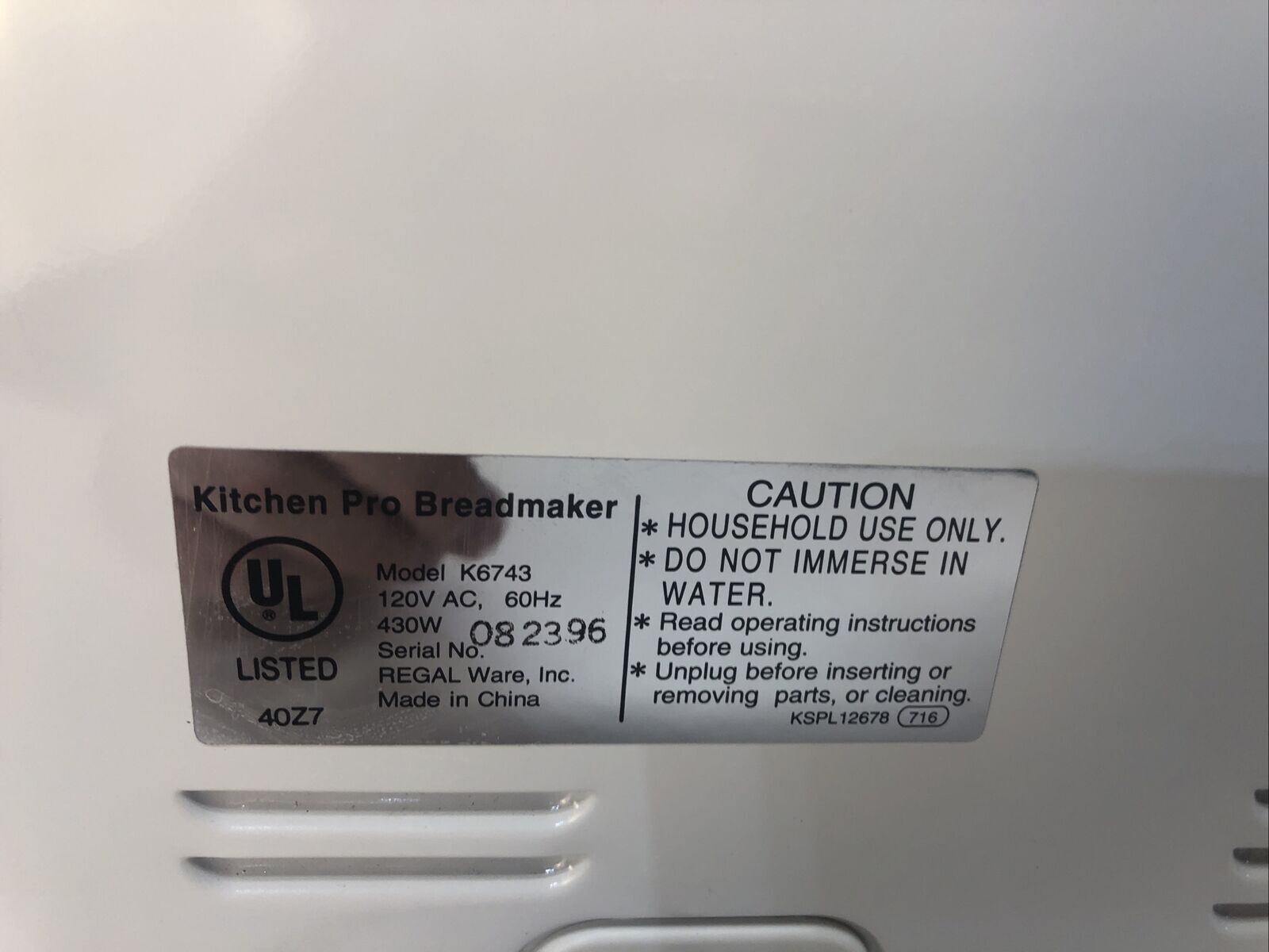 Rotary Drive Coupling for Regal Kitchen Pro Breadmaker Model K6743 ...