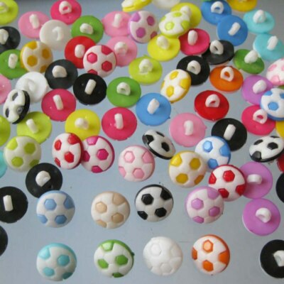 Football Shaped Buttons- Soccer Sports Kids Coat Sewing Shank Button ...