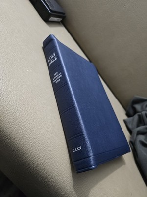 Allan NASB Petrol Blue Goatskin Bible NEW IN BOX | eBay