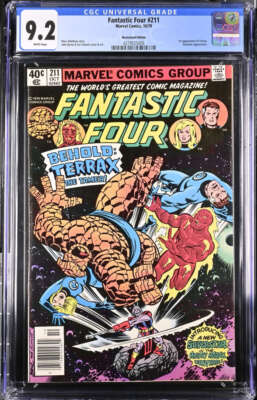 FANTASTIC FOUR #211 CGC 9.2 WHITE PAGES NS 1ST APPEARANCE TERRAX MARVEL ...