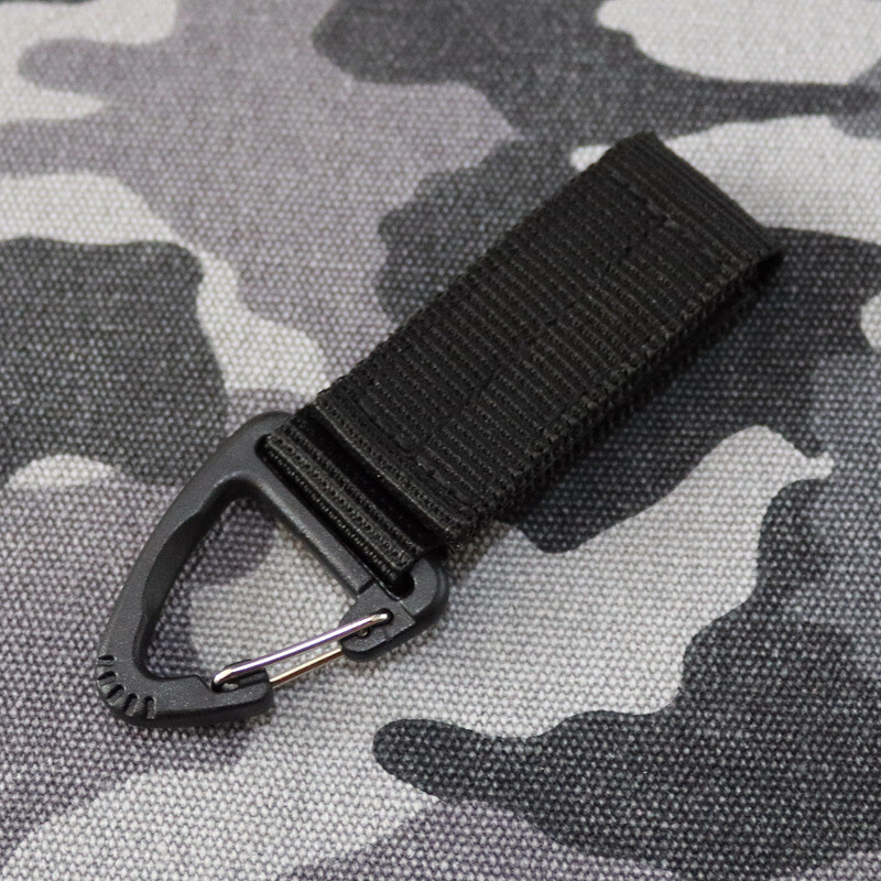Tactical Molle Hanging Belt Key Hook Webbing Buckle Strap Carabiner Key ...