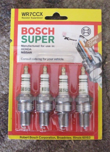 Pkg 4 BOSCH SUPER SPARK PLUGs (# WR7CCX) Honda Nissan + SO12 | eBay