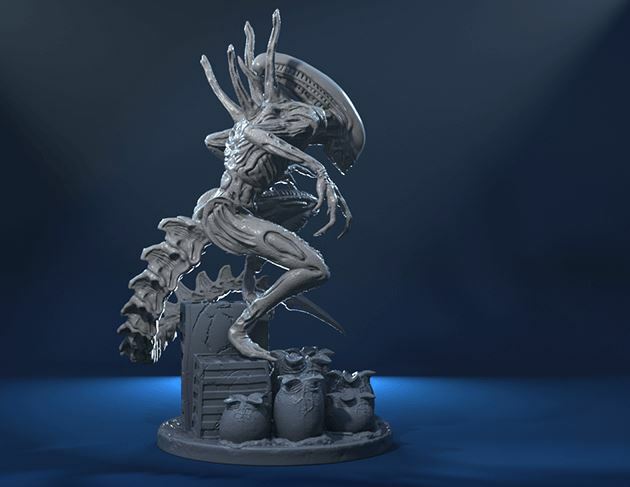 Xenorex Xenomorph Alien Statue With Base 3d Model Xenomorph 3D Models