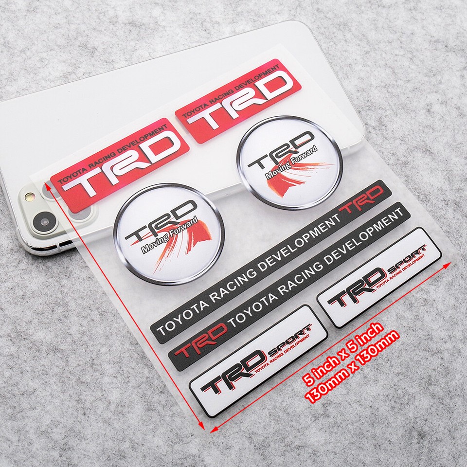 Toyota TRD Racing Sport Moving Forward Car Logo 3D Sticker Vinyl Decal ...