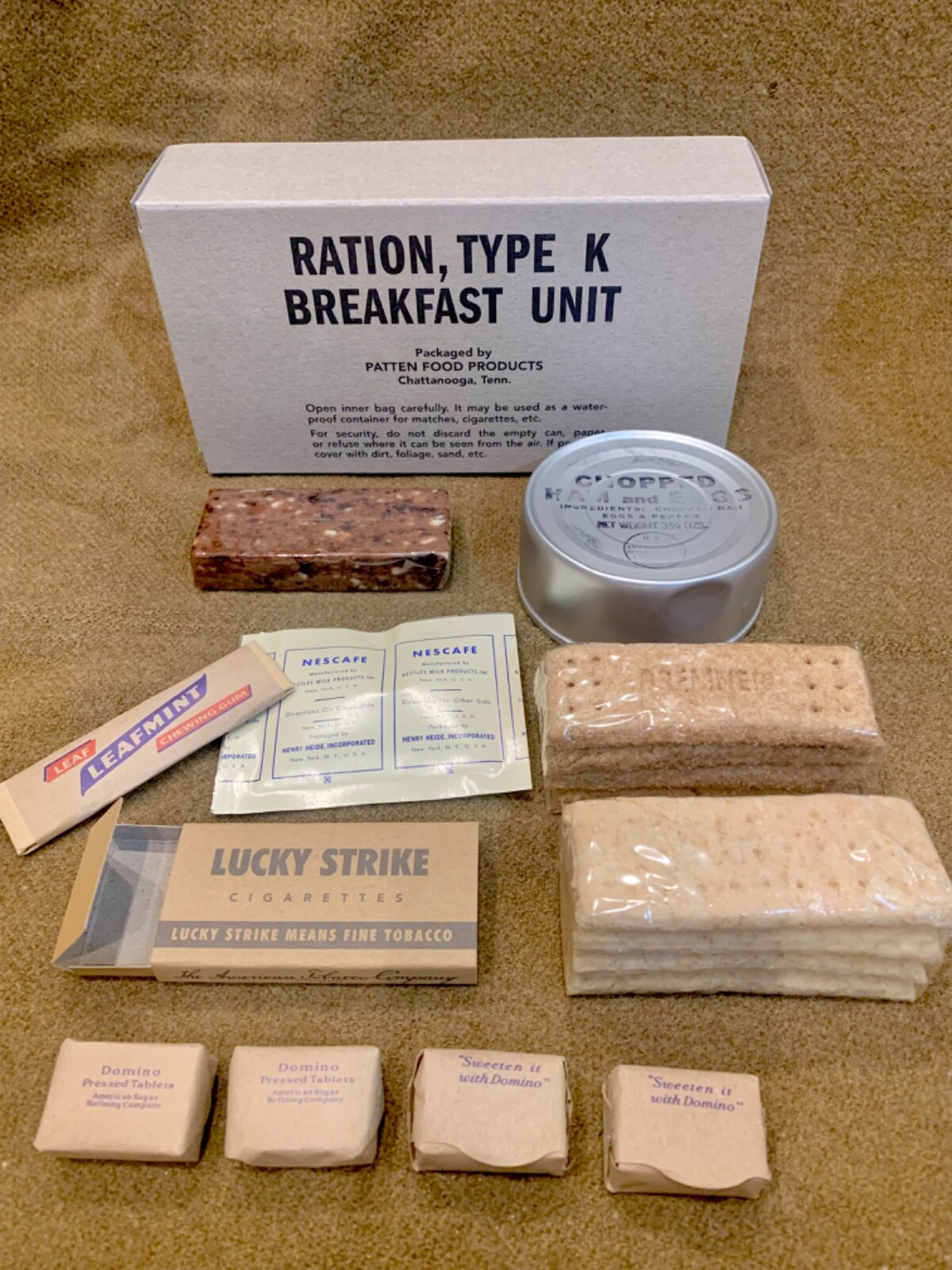 Mid War Fully Edible WWII Reproduction K Ration Breakfast Dinner Or ...