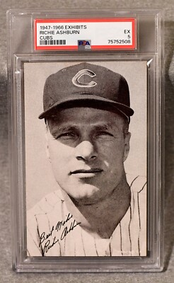 1947-66 Exhibits Richie Ashburn - Cubs (#7C) – Graded: PSA 5 - POP 6 ...