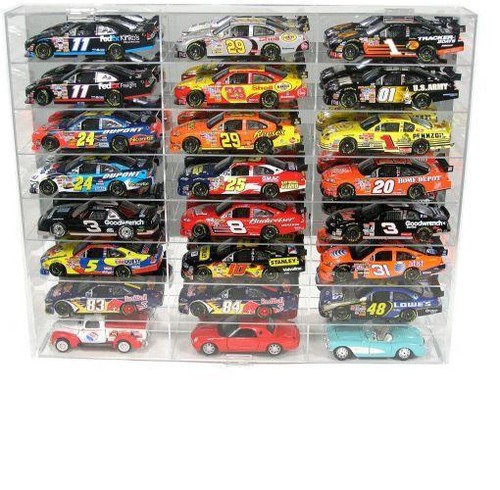 24 Car Diecast Display Case 1/24 Scale Diecast NASCAR Model Cars Free ...