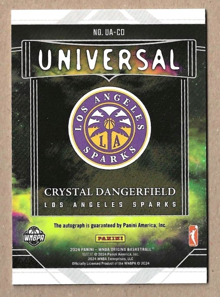 2024 WNBA PANINI ORIGINS * CRYSTAL DANGERFIELD * UNIVERSAL * AUTOGRAPH ...