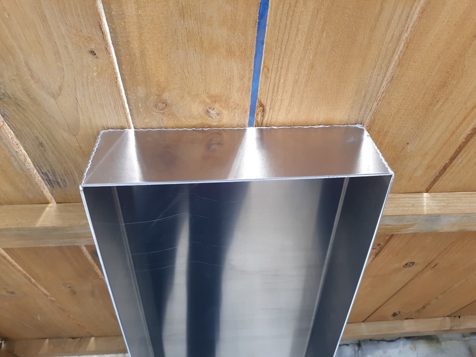 Aluminum 1/8" Sluice Blank Box Pan 36 x 9 x 4 Capped Custom Sizes ...