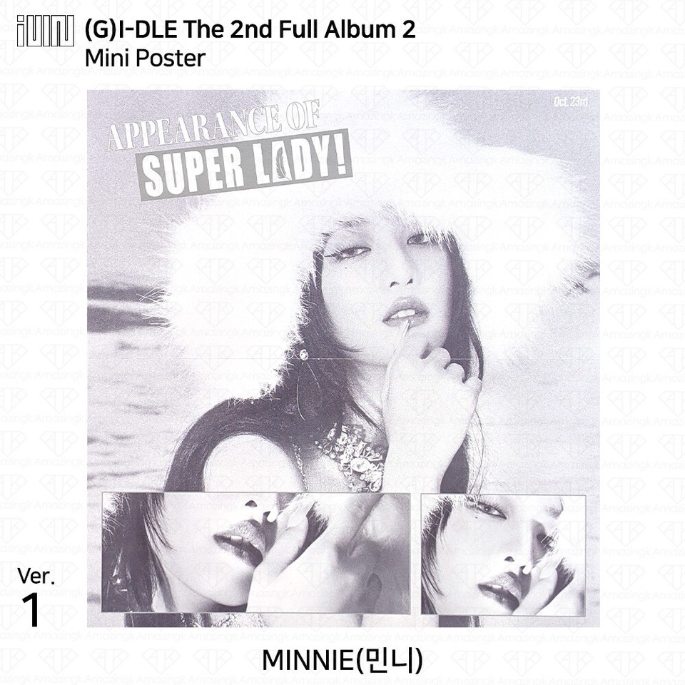 (G)I-DLE G-IDLE The 2nd Full Album 2 Two Photocard Mini Poster Message ...