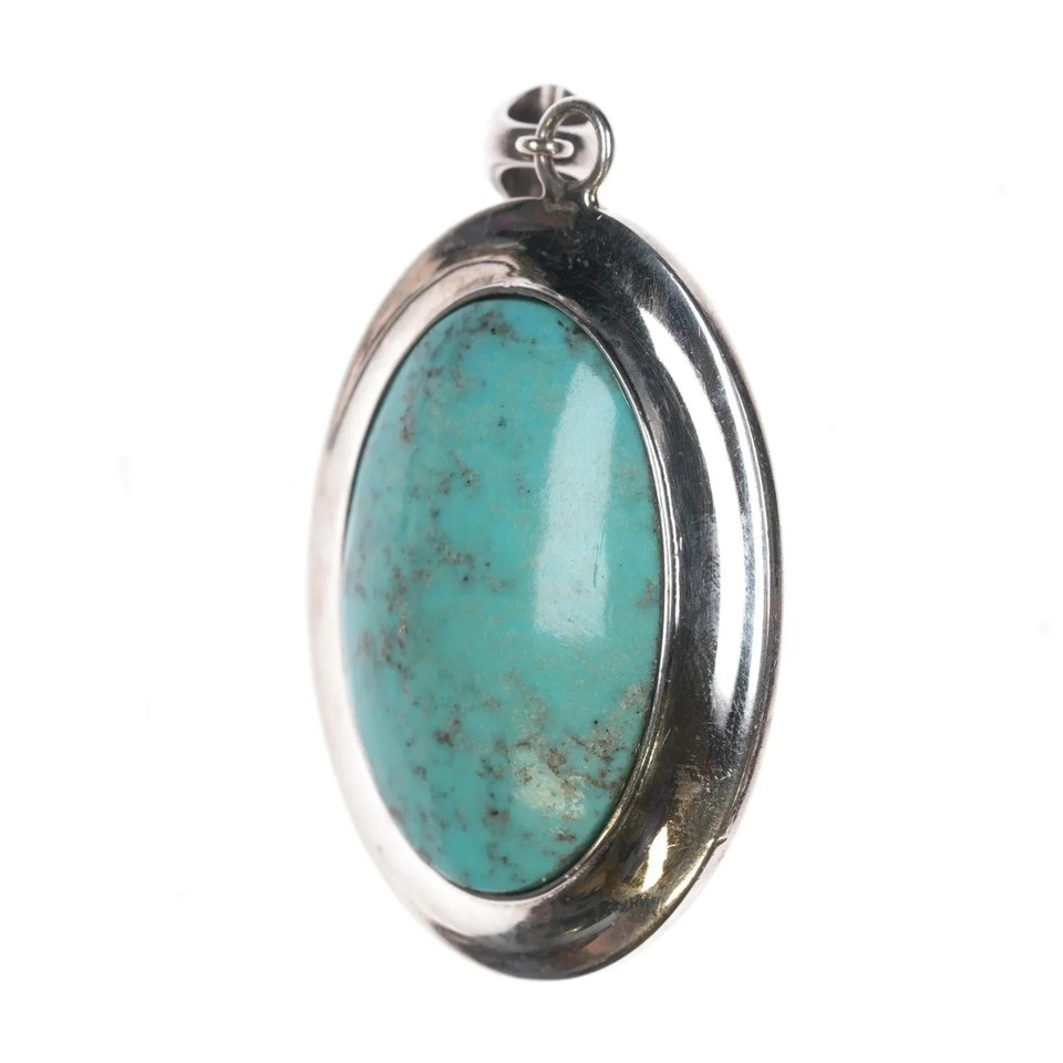 Tom Sam Navajo Sterling and turquoise pendant | eBay