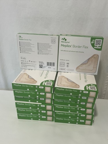 MOLNLYCKE MEPILEX BORDER FLEX 4X4 INCH Lot Of 70 (14 Boxes Of 5) 595300 ...