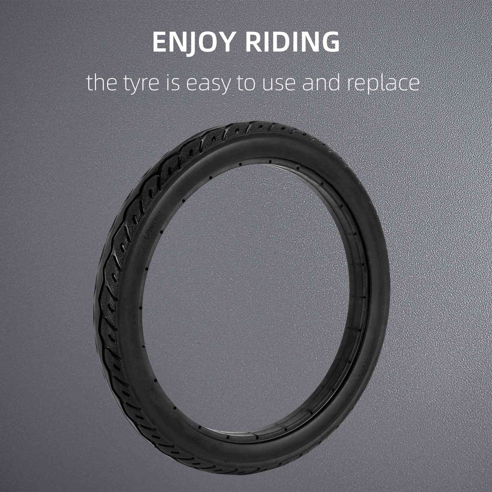 16 Inch 16 x 1.75 Solid Tires Bike Tires 16 x 1.75 Black Rubber Non ...