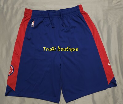 Nike DRI FIT NBA Team Issued Practice Basketball Shorts Detroit Pistons ...