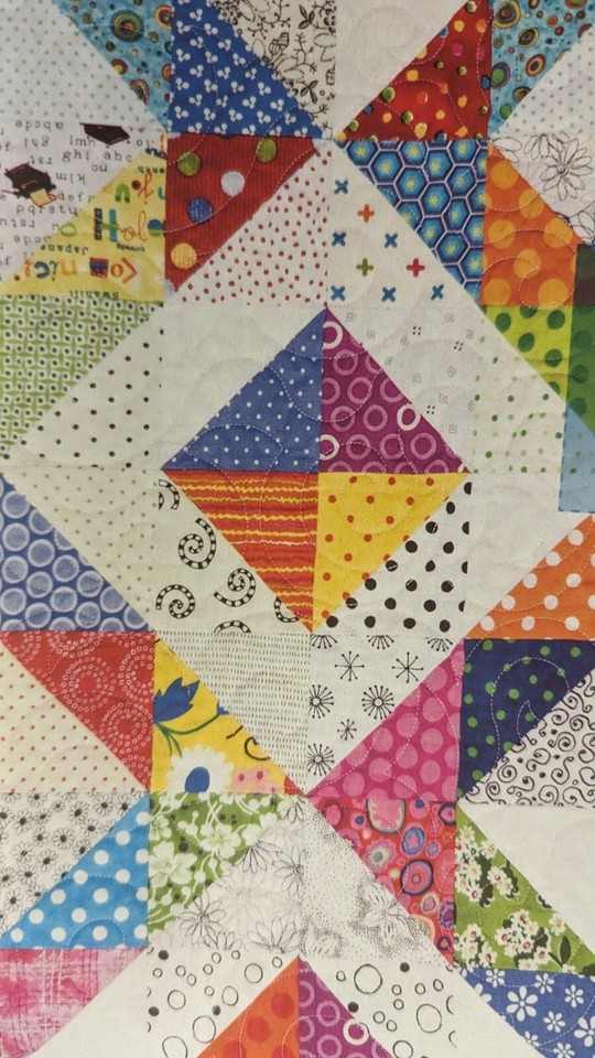 Beginner Antique 1930's Block Spring Garden HST 60x60" quilt pattern ...