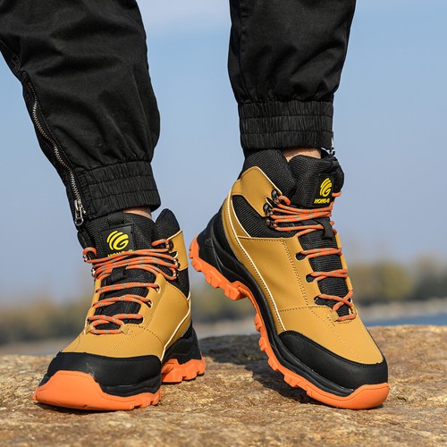 Mens Safety Shoes Waterproof Work Boots Steel Toe Sneakers ...