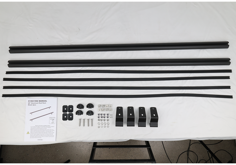 60" Adjustable Pickup Truck Topper Ladder Roof Rack Camper Shell for ...