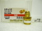 (NEW) 3/8" x 1/2" Brass Flare x Male 41168 Pipe Half Union 260420 Lot ...