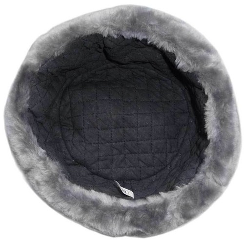 Russian ushanka winter hat. Gray Faux fur. Trapper Aviator Ear Flap ...