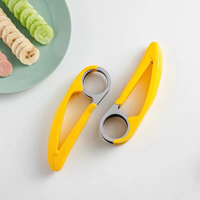 1/2Pcs Banana Slicer Fruit Knife Veggie Cucumber Cutter Kitchen Gadget ...