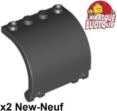 LEGO 2x Hinge Panel 3x4x3 Hood Curved Black/Black 18910 New | eBay