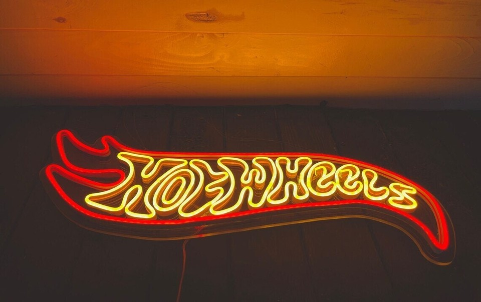 Hotwheels Neon Sign, Hotwheels Neon Sign Bedroom, Hotwheels Logo Led ...