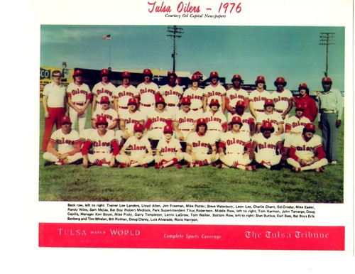 1976 Tulsa Oilers Team Easler Boyer Baseball Oklahoma 8x10 PHOTO PRINT ...