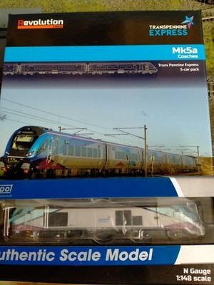 Revolution trains N gauge 5 car mk5 set in TPE livery with Dapol class ...